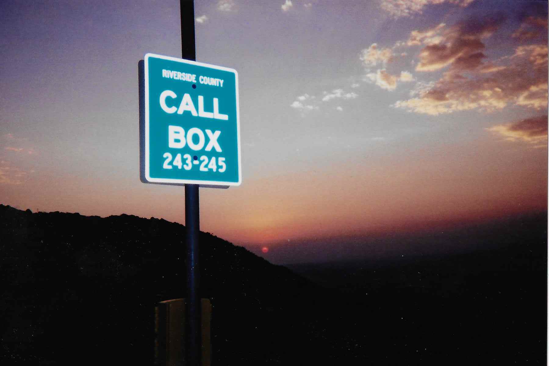 Call Box Sunset | Koan Kinship -- Bill Mohr's Blog